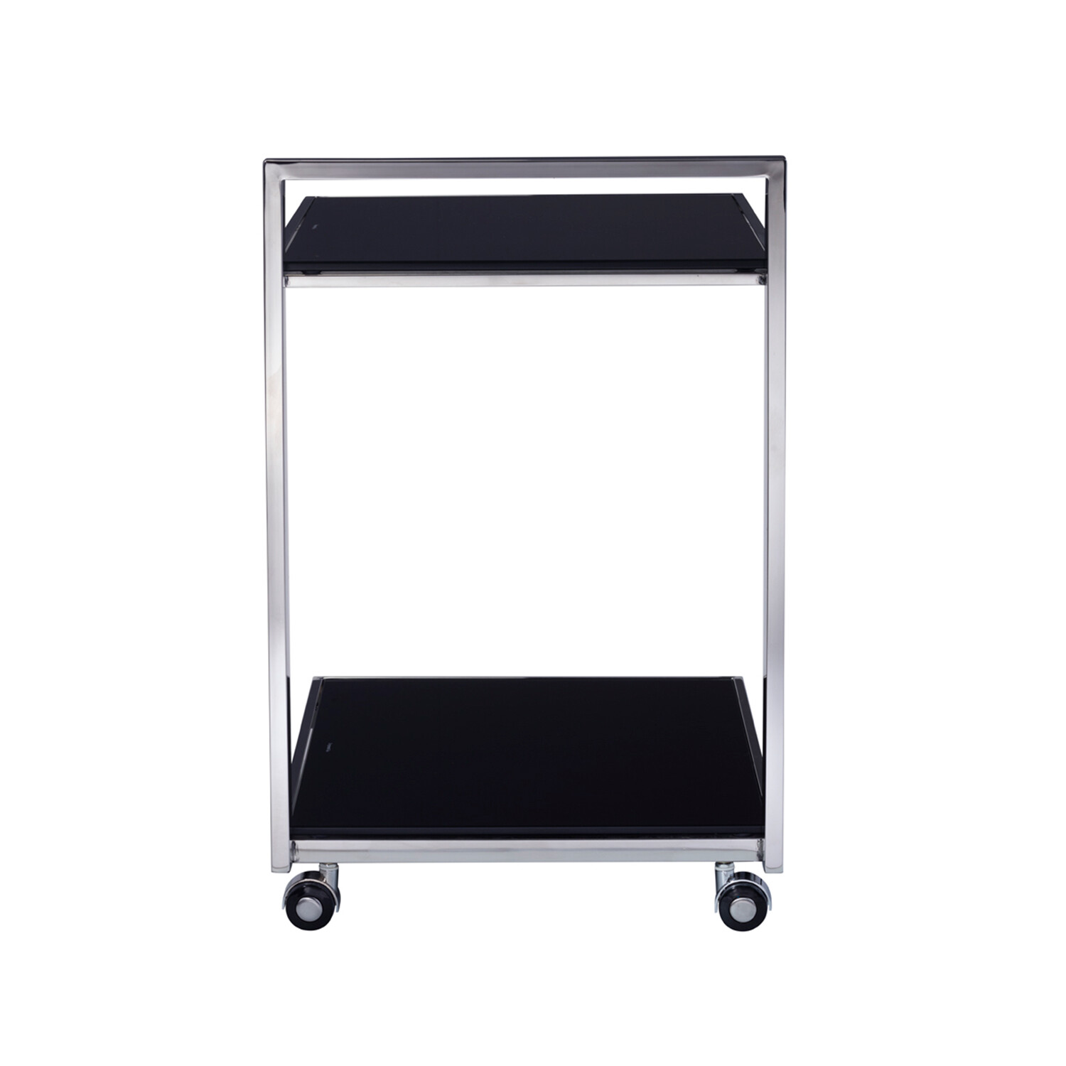 Portfino Collection Glass + Steel Serving Table - Pasargad Chrome ...