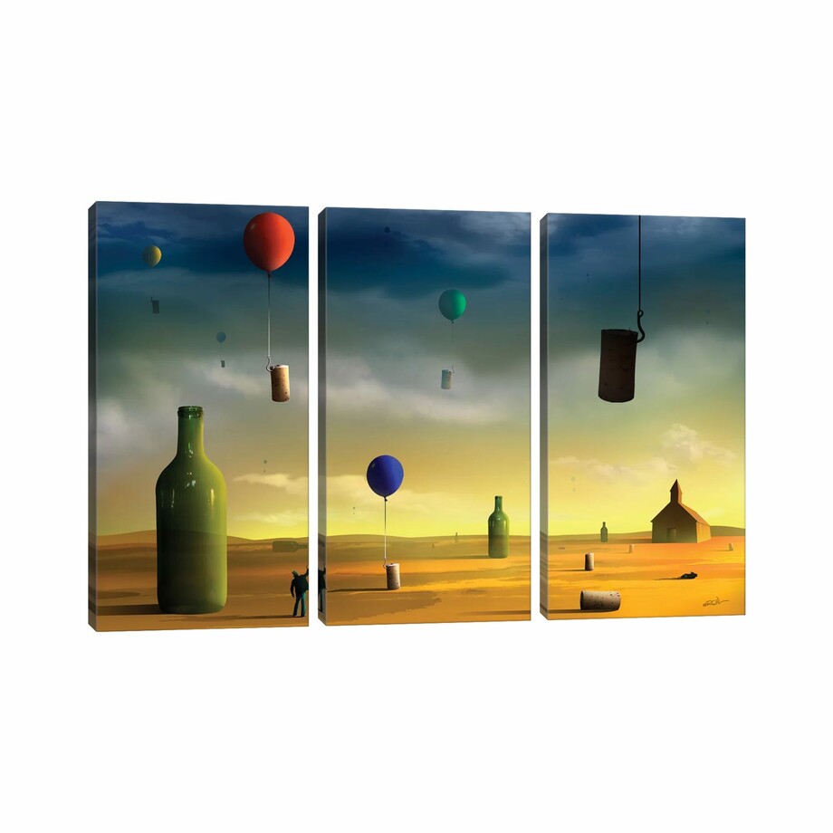 Trending Triptych Art - Looking Into A Dream - Touch of Modern