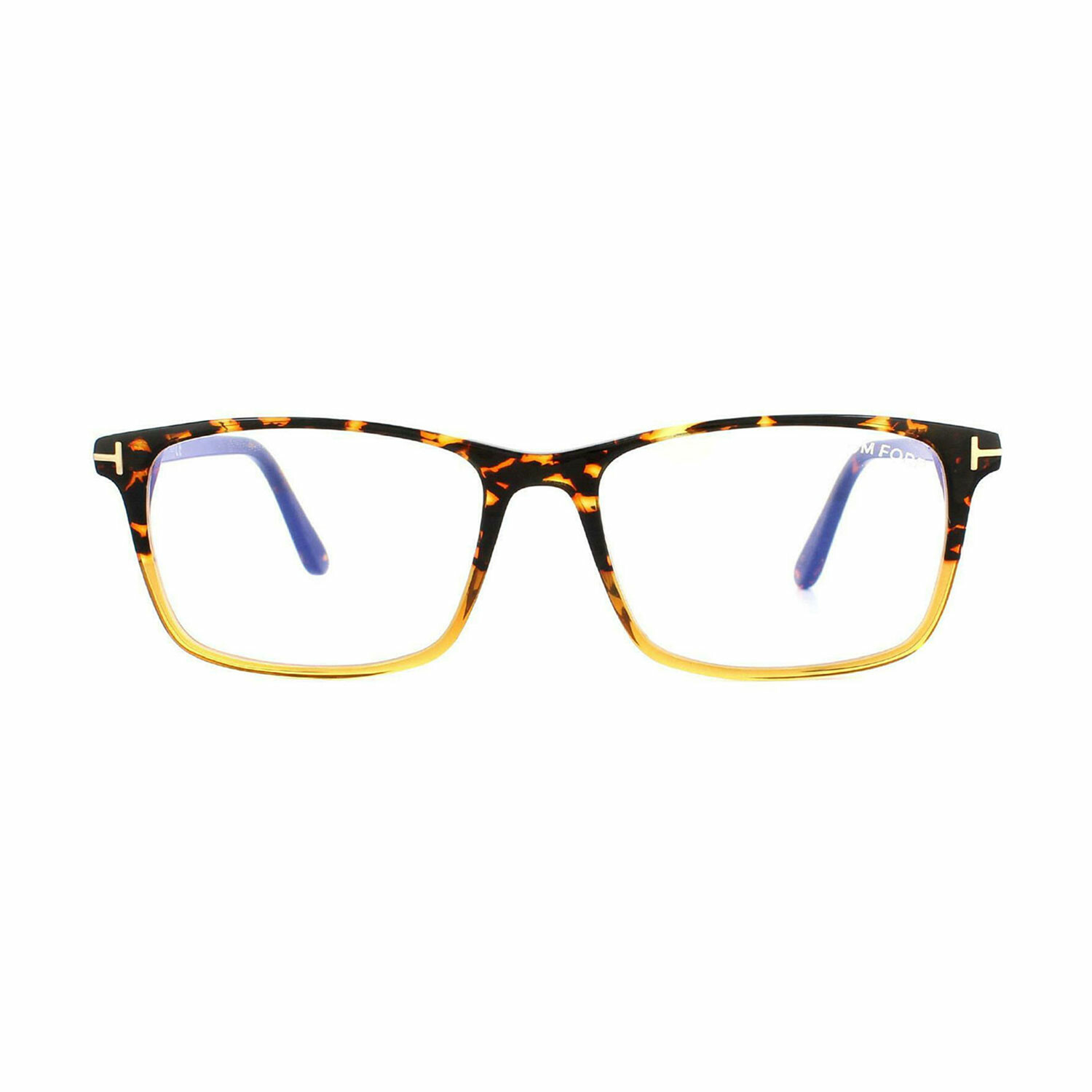 Men's Blue Light Blocker Optical Rectangle Frame // Colored Havana ...