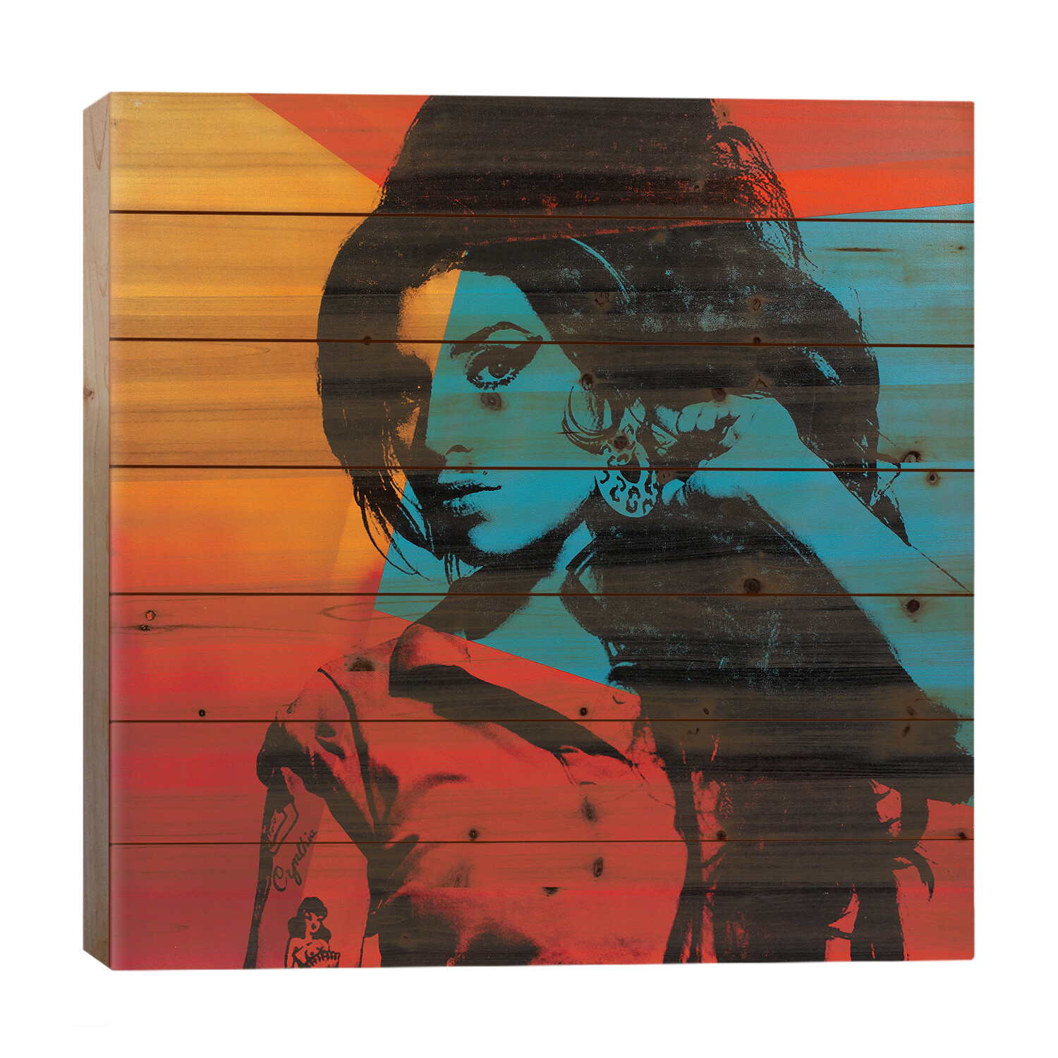 Amy Winehouse I by Dane Shue - Pop Art On Wood Pallet - Touch of Modern