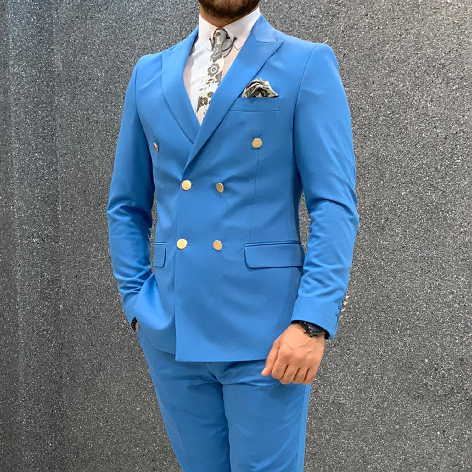 Kai 2-Piece Slim Fit Suit // Blue (Euro: 56) - Tora Concept - Touch of ...