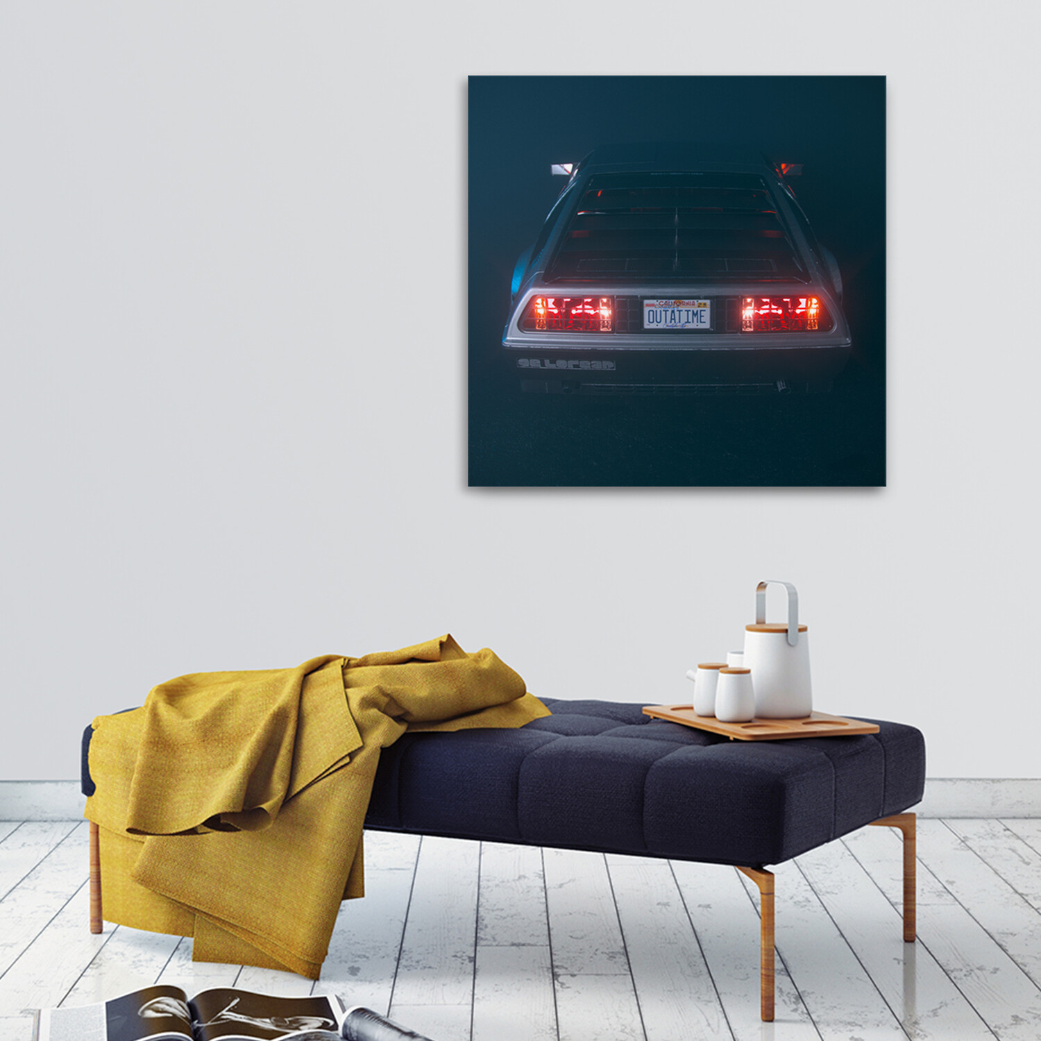 DeLorean Outta Time (12"W x 12"H x 0.75"D) - Cotton Canvases - Touch of ...