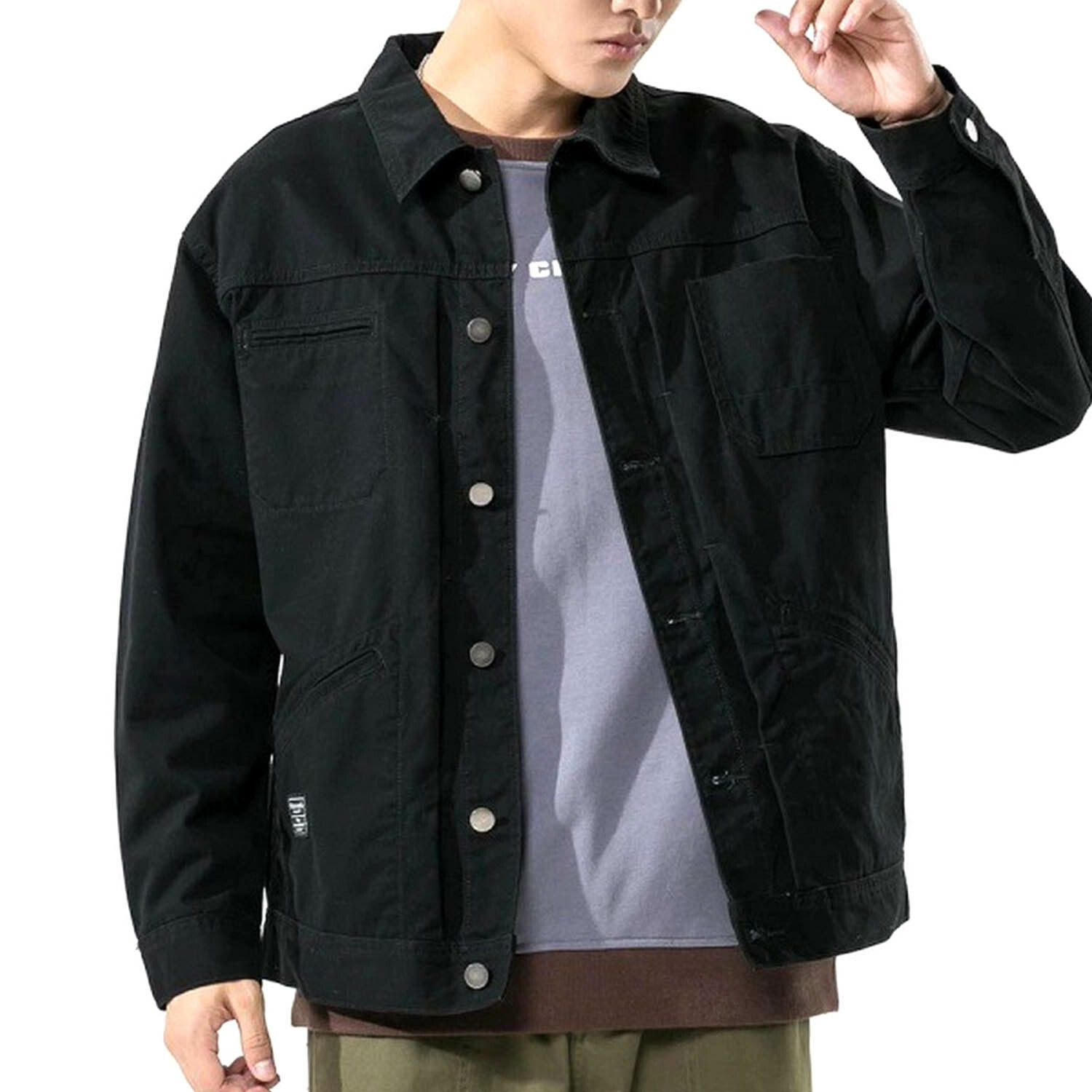 Antin Oversized Button Up Jacket // Black (3XL) - ATOM - Touch of Modern
