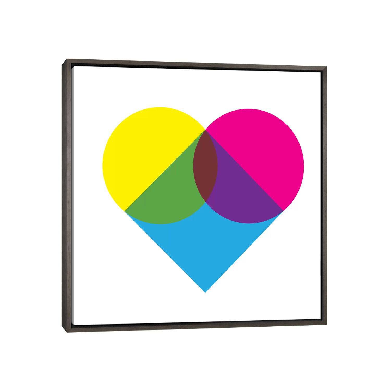 Modern Art- Fluorescent Heart Diagram by 5by5collective (18"H x 18"W x ...