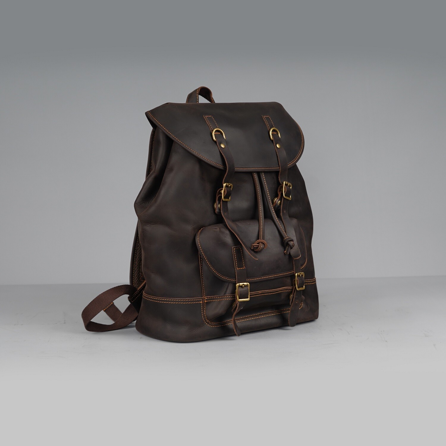 Leather Backpack With Front Pocket - Touri PERMANENT STORE - Touch of ...