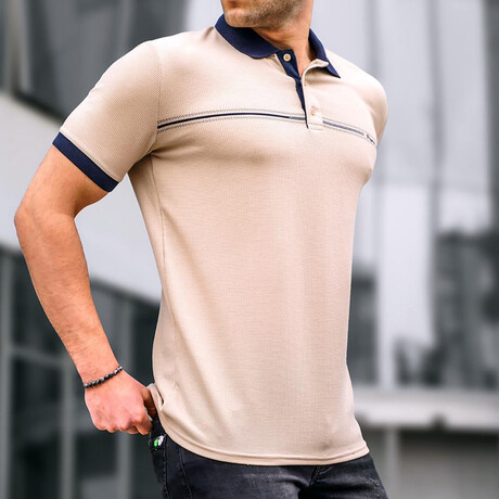 Jackson Slim-Fit Waffle Polo // Beige (Small) - Owl State Polos - Touch ...