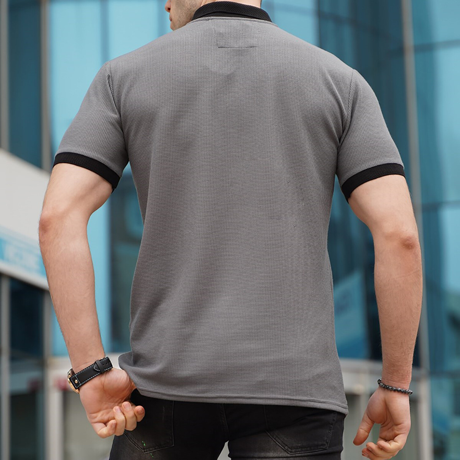 Jackson Slim-Fit Waffle Polo // Gray (Small) - Owl State Polos - Touch ...