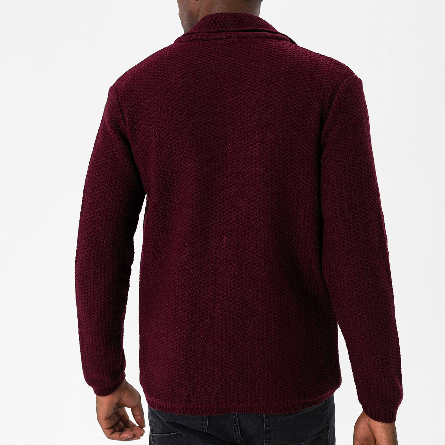 Evangelista 3-Button Cardigan Sweater // Bordeaux (S) - Jimmy Sanders ...