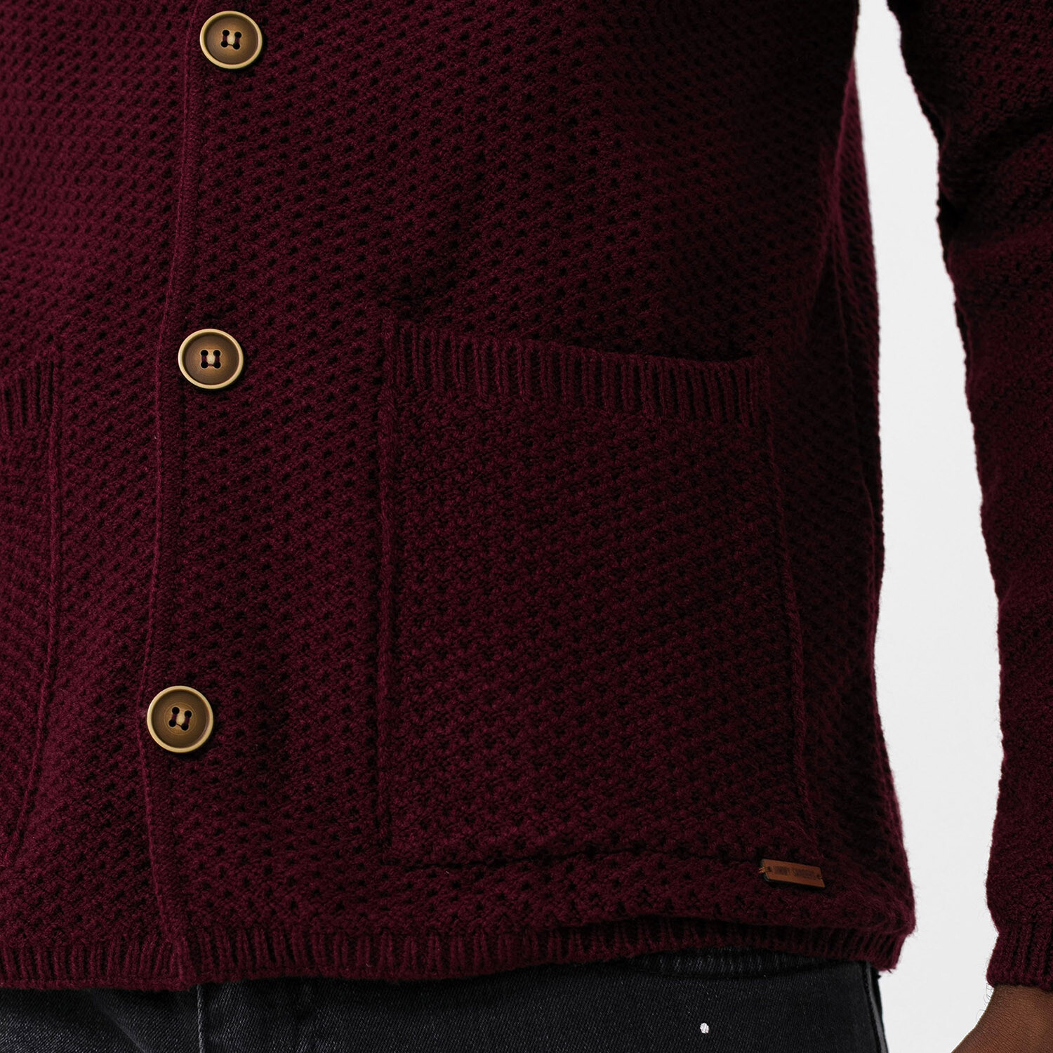 Evangelista 3-Button Cardigan Sweater // Bordeaux (S) - Jimmy Sanders ...