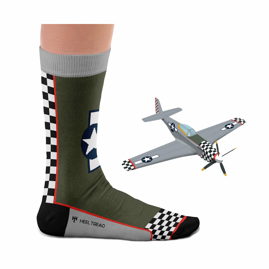 Heel Tread Designer Socks - Autos & Airplanes & Socks. Oh My! - Touch of Modern