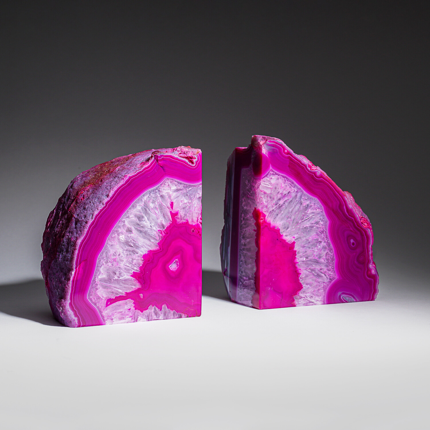 Genuine Polished Pink Agate Bookends V.1 // 7.5 lb - Astro Gallery ...