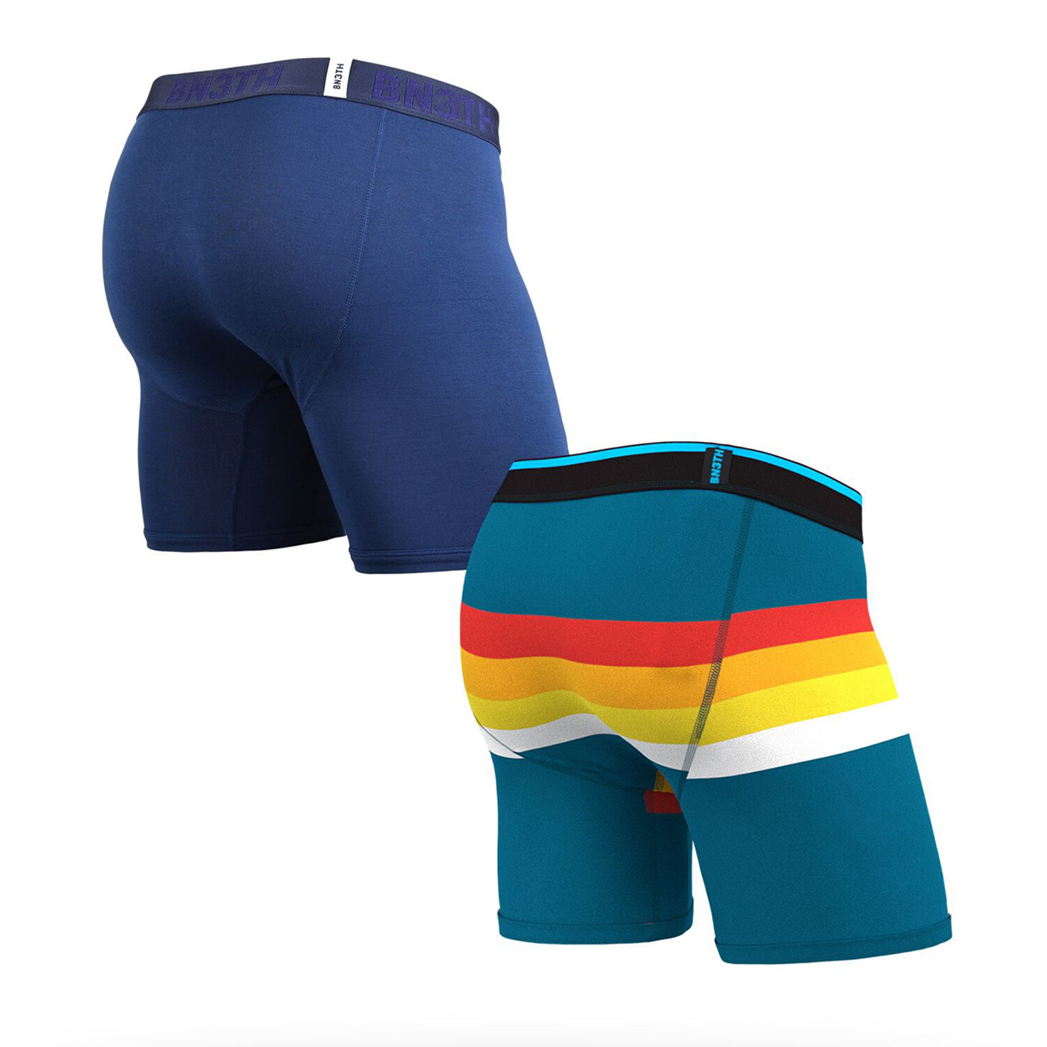 Classic Boxer Brief Pack // Pack of 2 // Navy + Retrostripe Teal (M ...