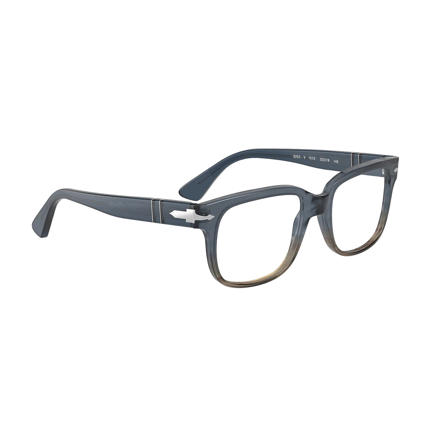Men's PO3252V 1012 Optical Frames // Gray Striped + Green Gradient ...