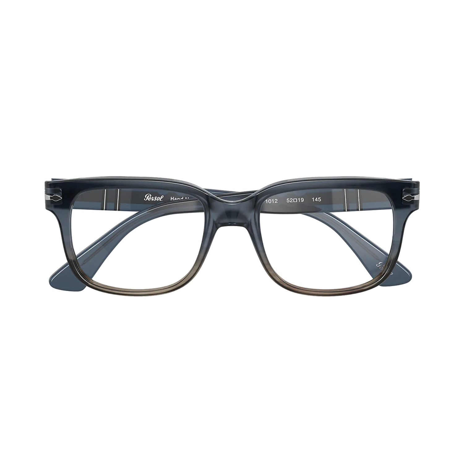 Men's PO3252V 1012 Optical Frames // Gray Striped + Green Gradient ...