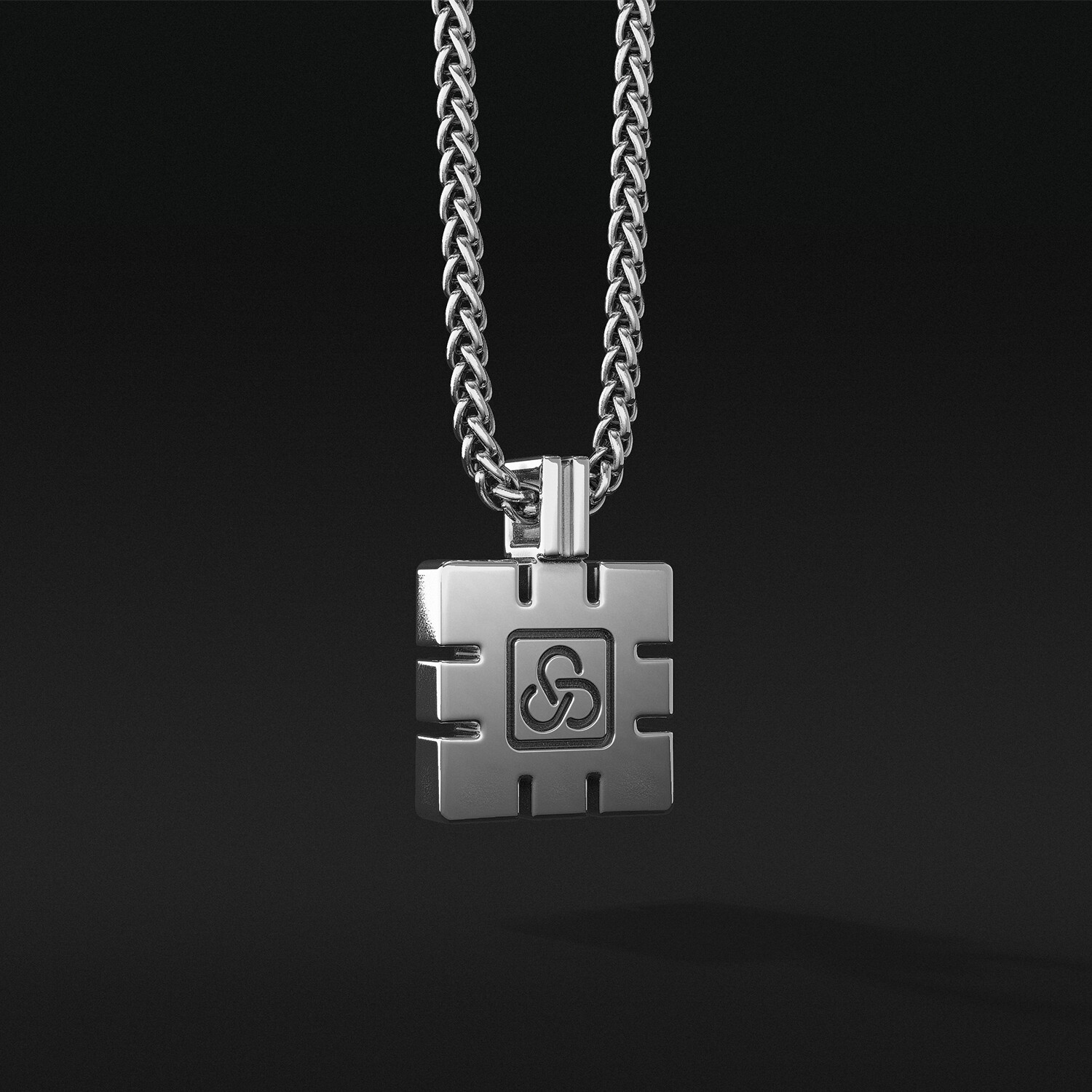Essential Silver Pendant + Wheat Chain - Seekers - Touch of Modern