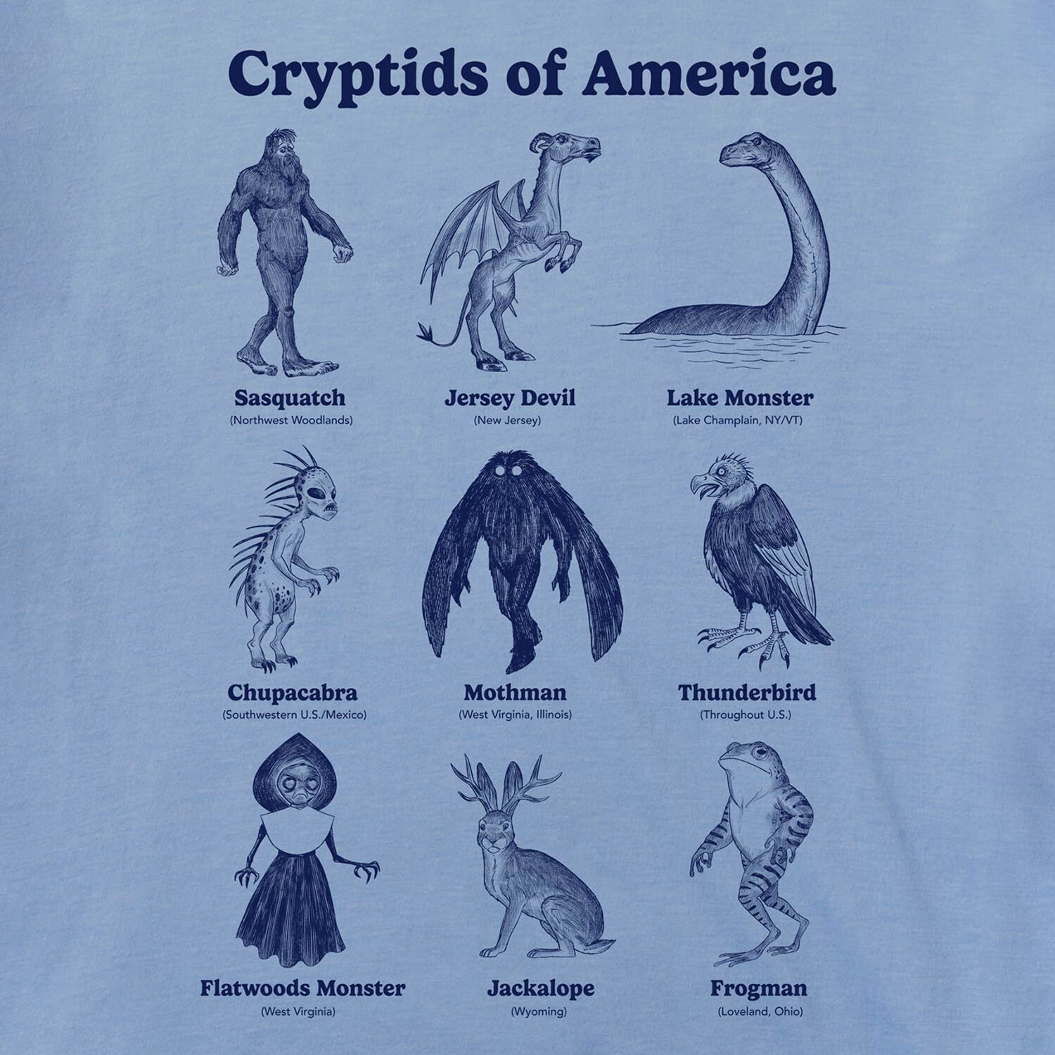 Cryptids of America T-Shirt (XL) - Headline Graphic Tees - Touch of Modern
