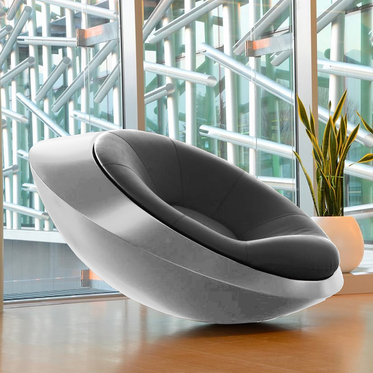 Flying Saucer Chair // White + Black - The UFO Chair - Touch of Modern