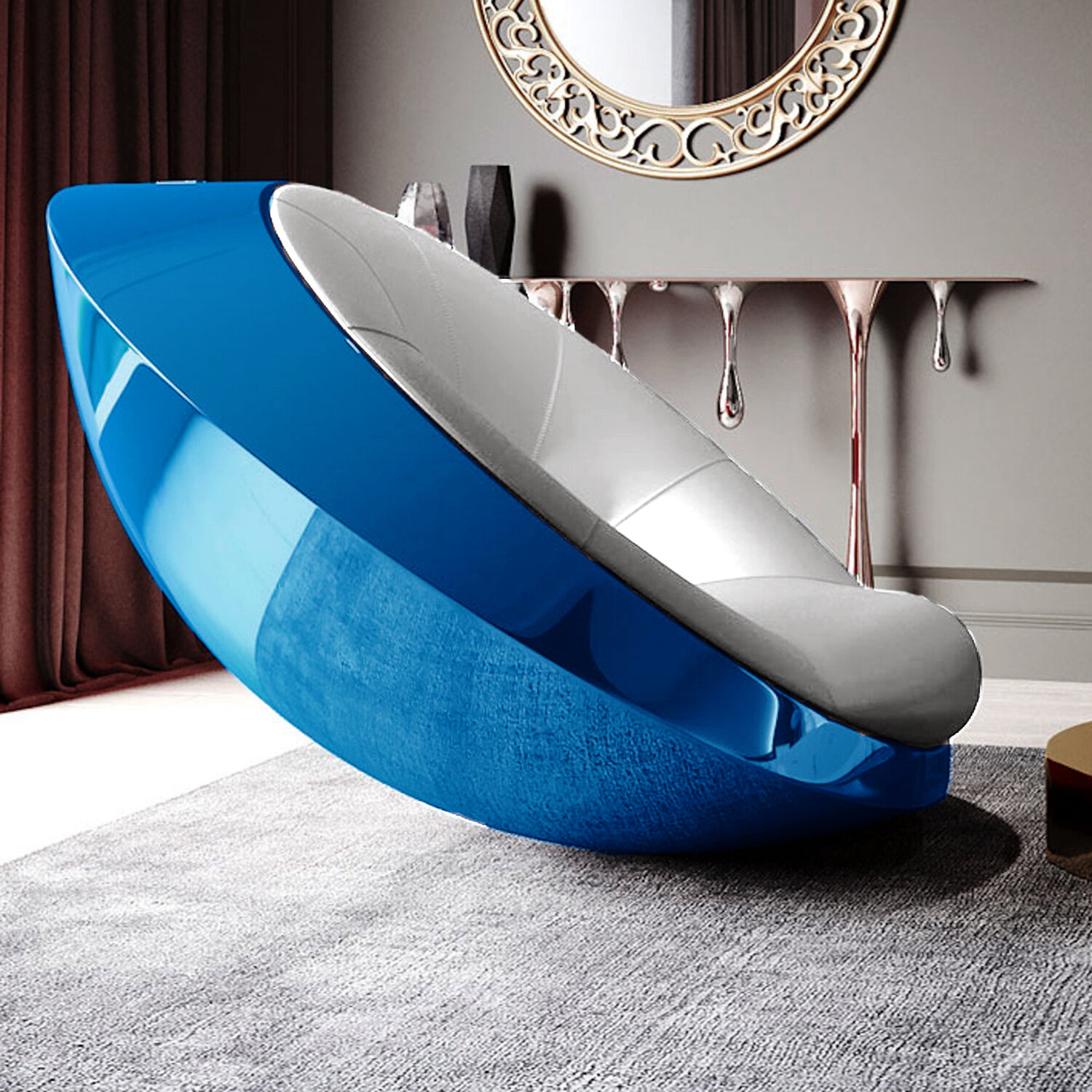 Flying Saucer Chair // Light Blue + Grey - The UFO Chair - Touch of Modern