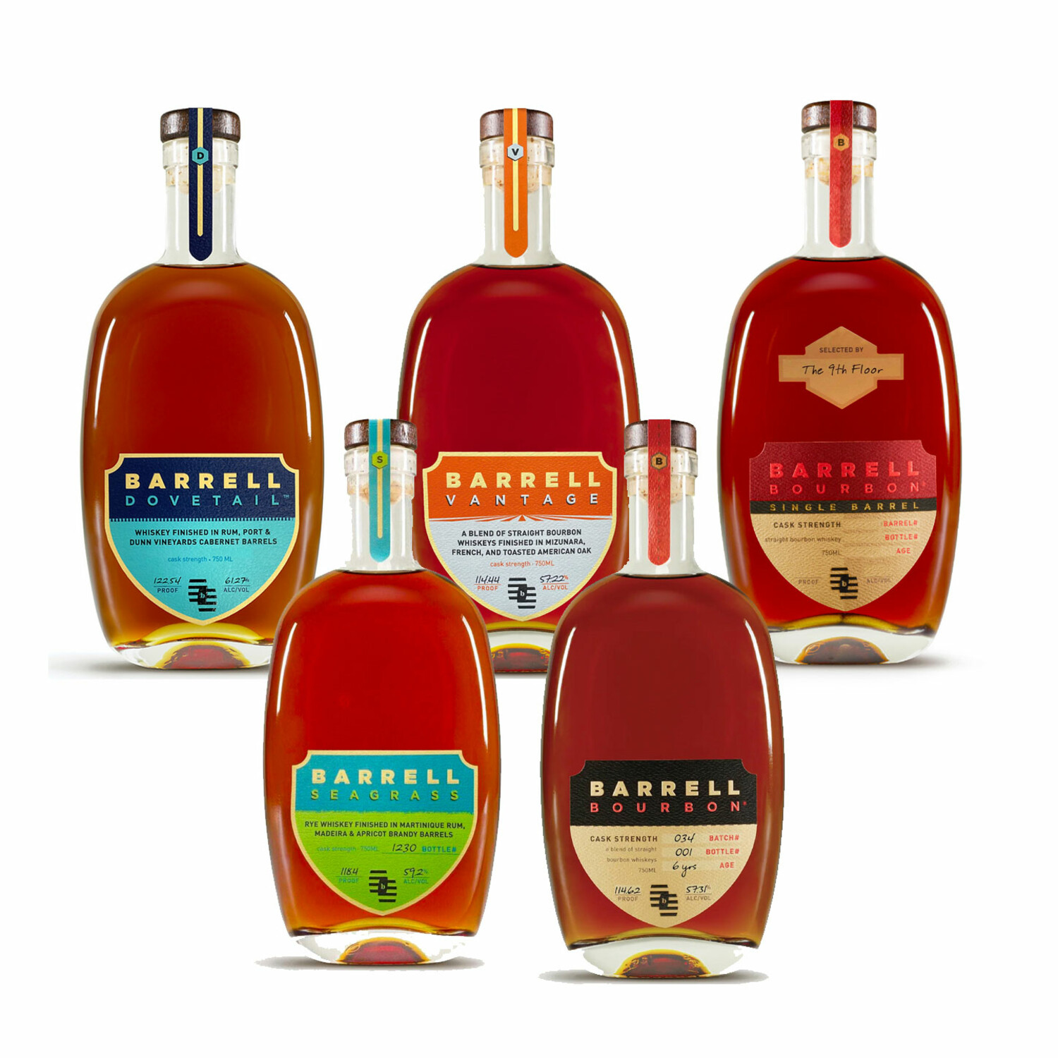 The Full Barrell // 5 Bottle Set // 750 ml Each - Barrell Craft Spirits ...
