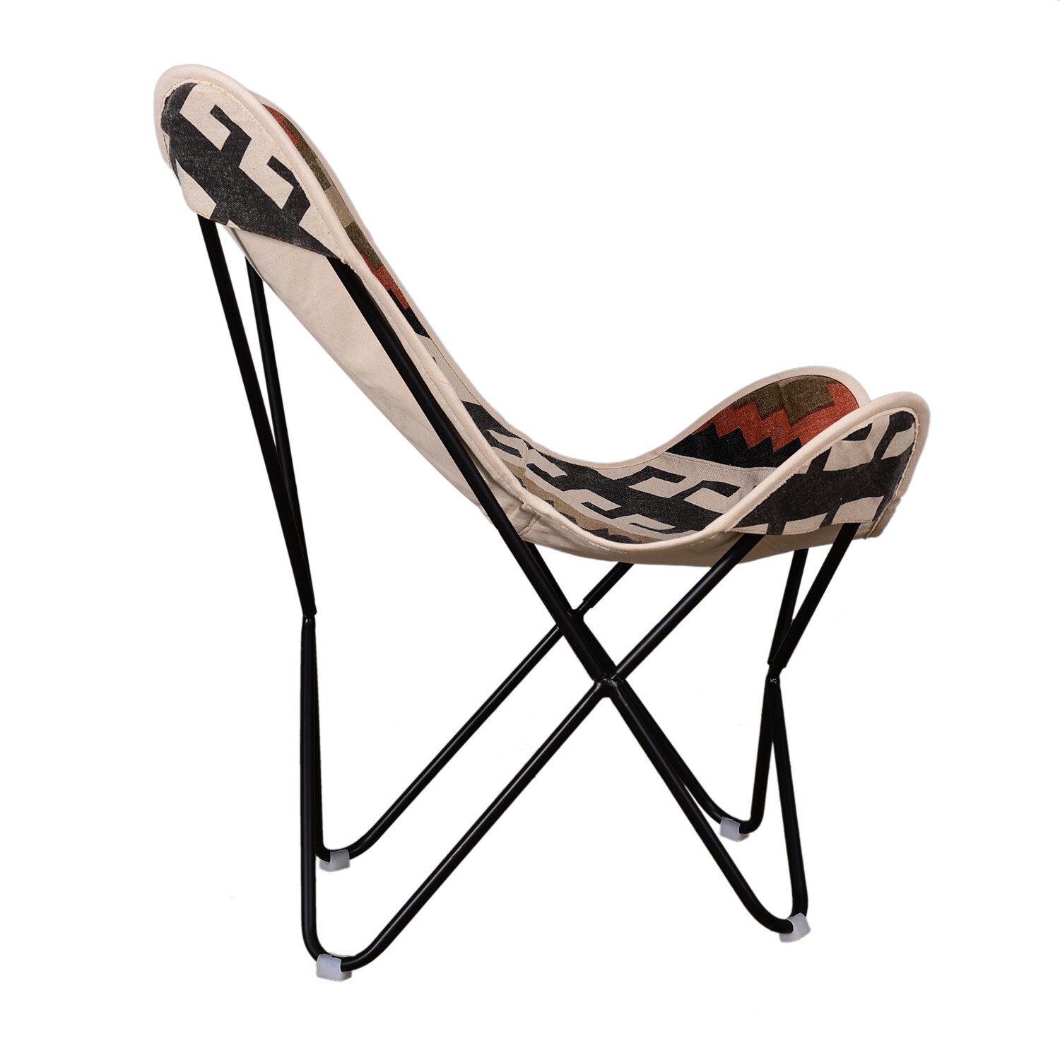 Aztec Butterfly Chair // Black + White + Orange - Free-Spirited Styles ...