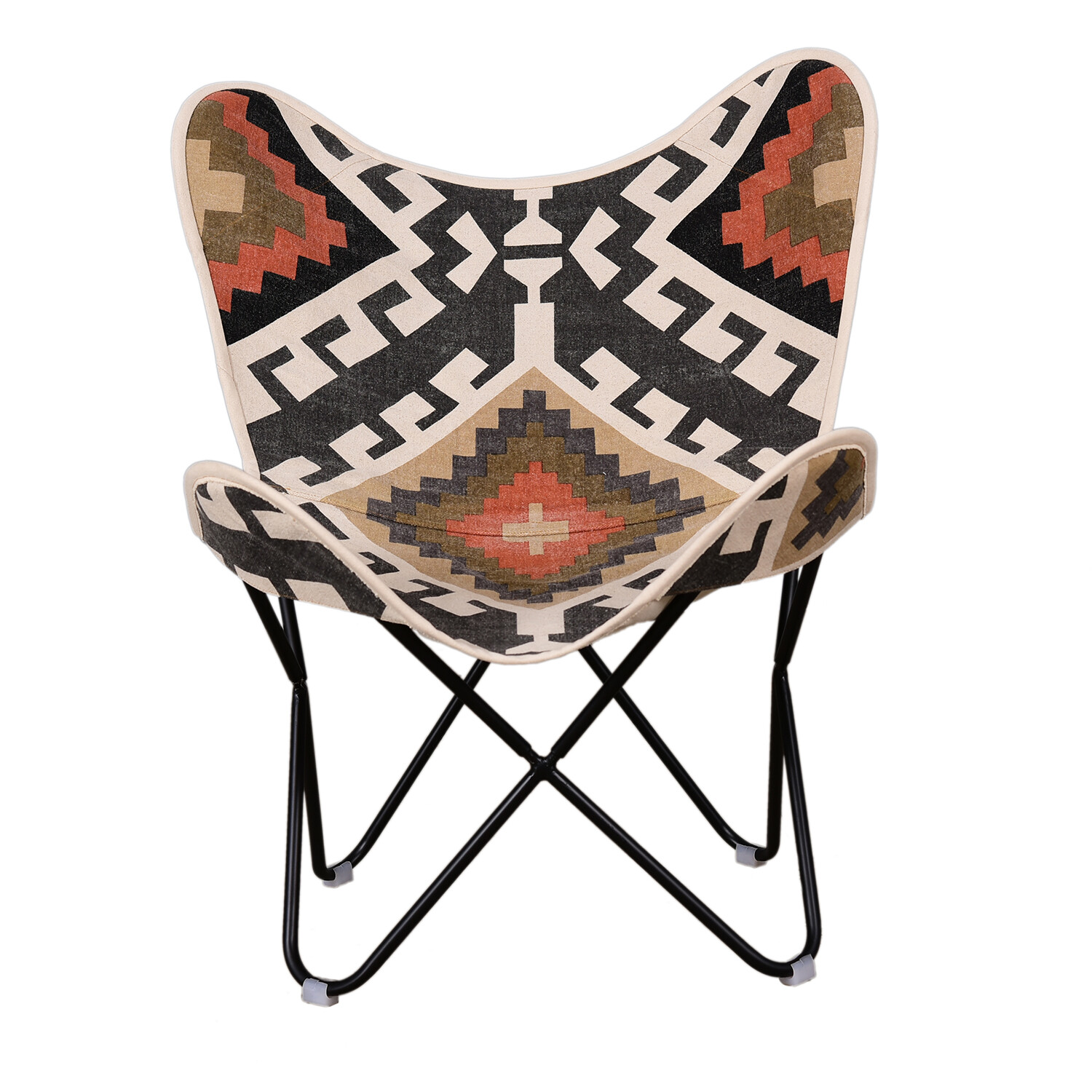 Aztec Butterfly Chair // Black + White + Orange - Free-Spirited Styles ...