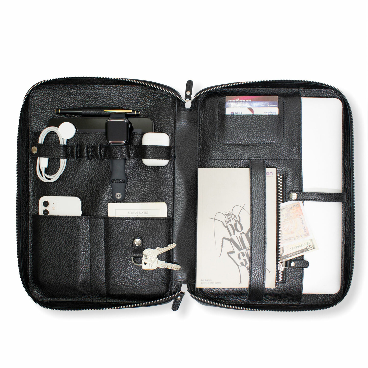 Genuine Leather 13.3" Laptop Organizer // Black - Moft - Touch of Modern