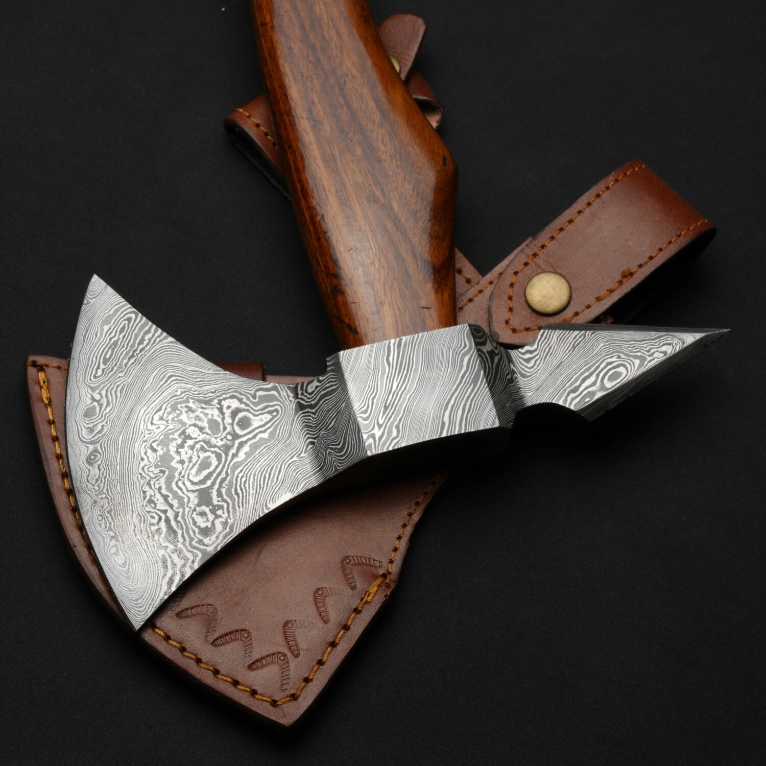 Damascus Steel Axe // 14 - Strongman Forge - Touch of Modern