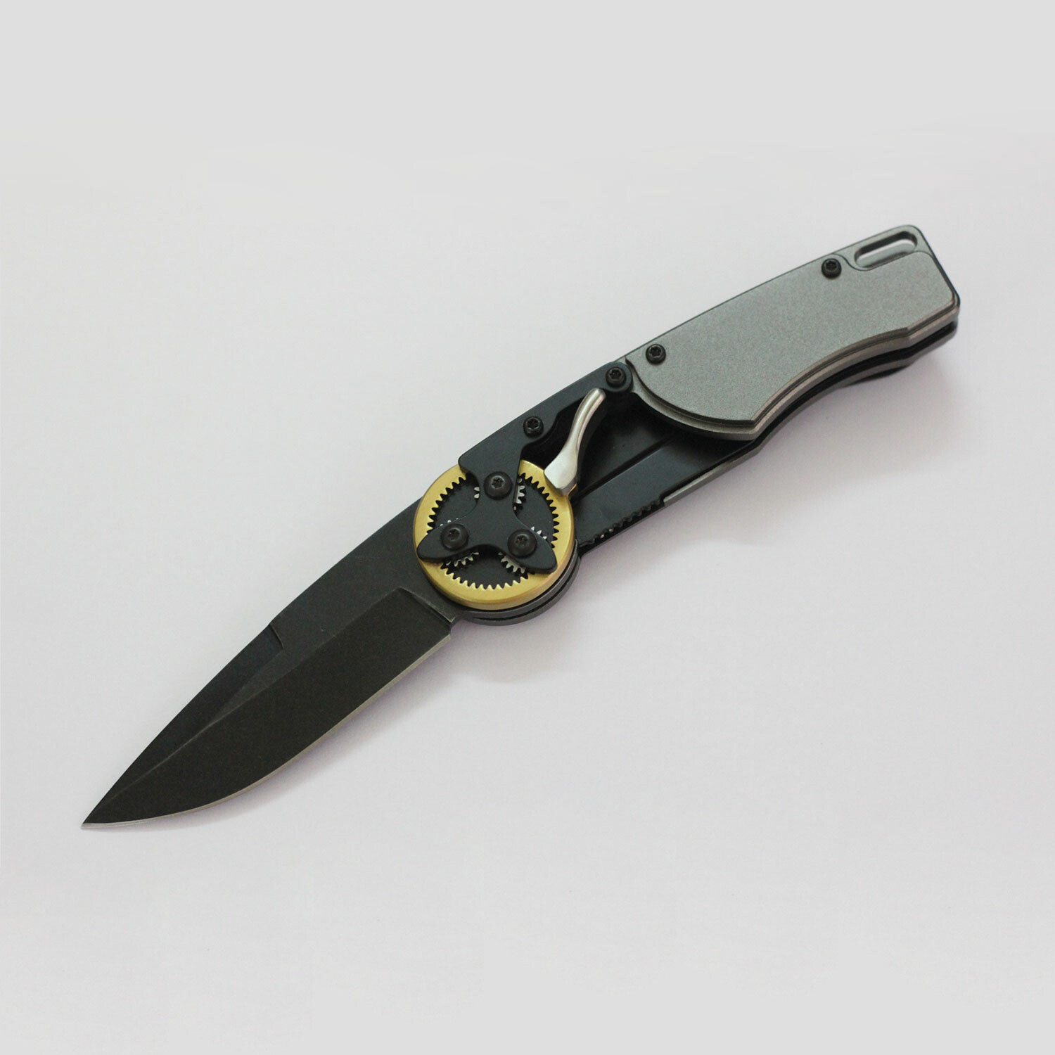 Gear Head (Tanto Tip with Brass Colored Ring Gear) - Mantis Knives ...