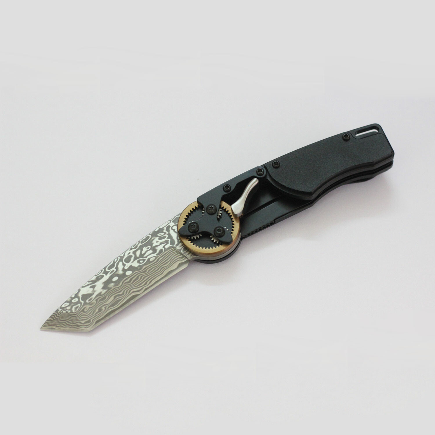 Damascus Tanto Tip // Copper Finish - Mantis Knives - Touch of Modern