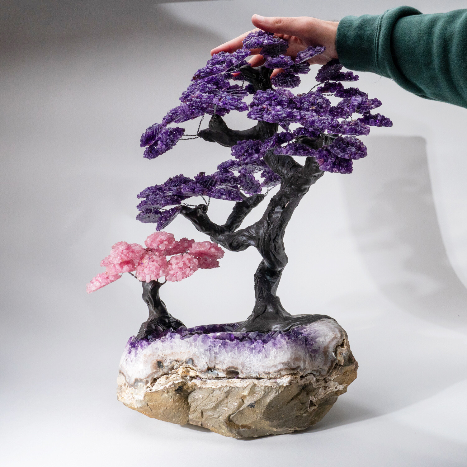 Custom Genuine Amethyst Clustered Gemstone Tree on Amethyst Matrix ...