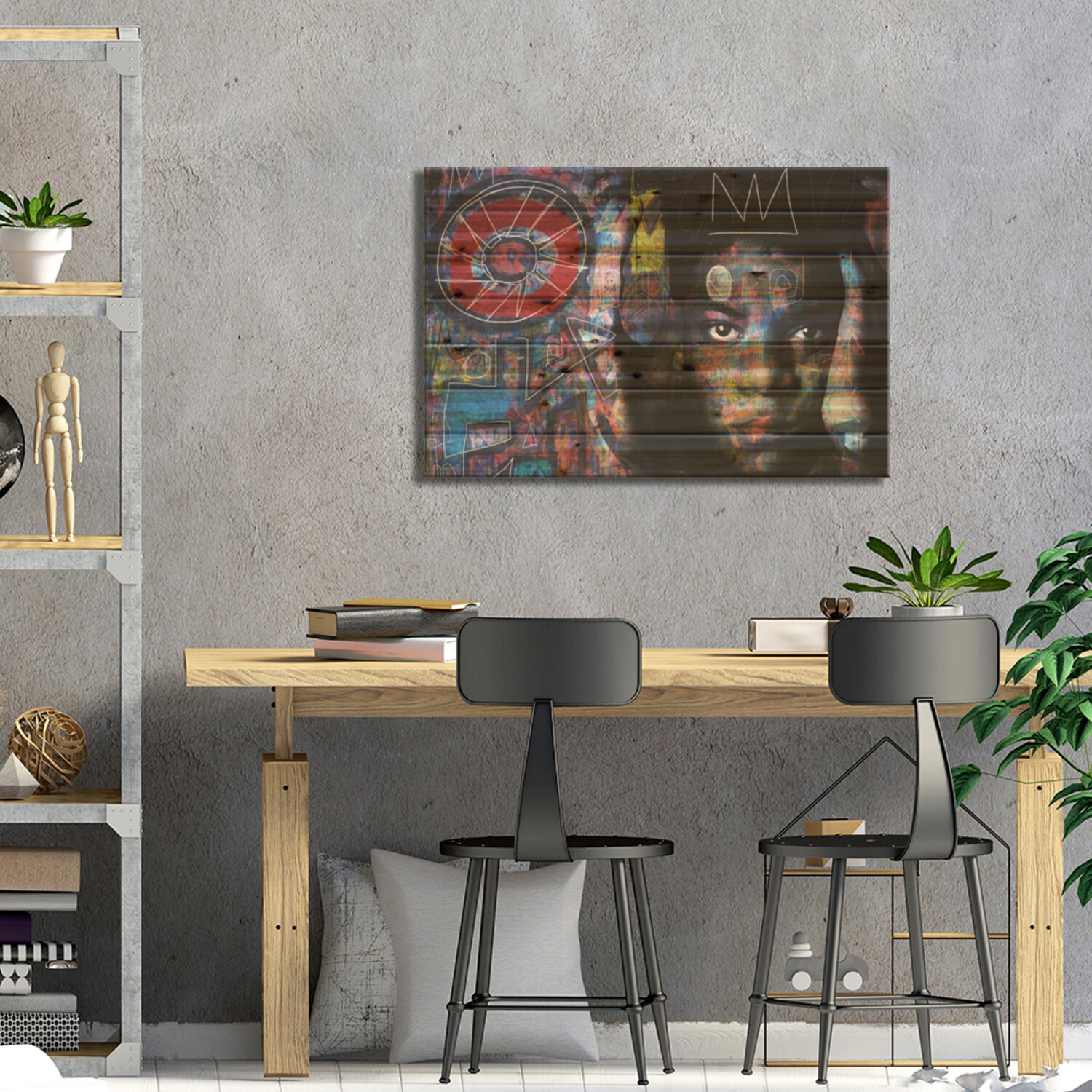 Basquiat´s Mind // Daniel Malta (18"H x 26"W x 1.5"D) - Prints On Wood ...