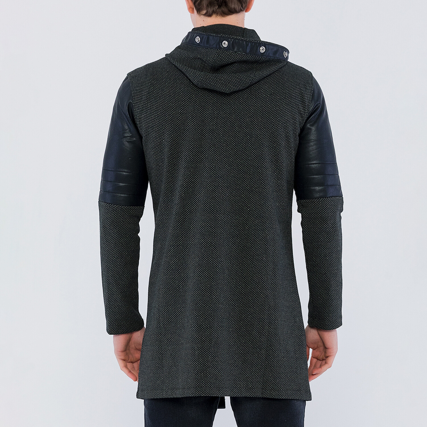 Zip Snap Accent Jacket // Olive + Black (S) - Giorgio di Mare Casual ...