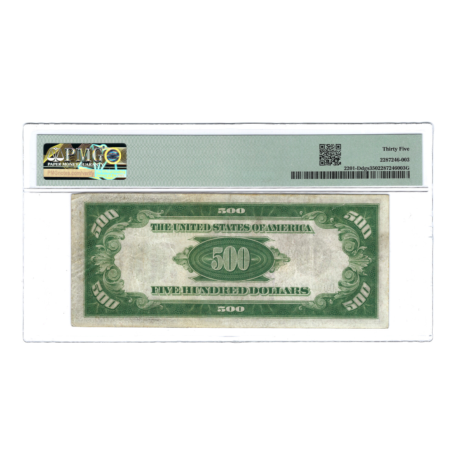 1934 $500 Small Size Federal Reserve Note // PMG Certified VF35 - Olevian Numismatic Rarities ...