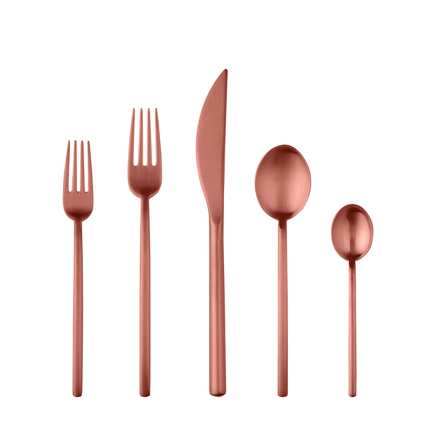Due Ice Bronze Flatware Set - 20 Pcs. - Mepra Titanium Flatware - Touch ...