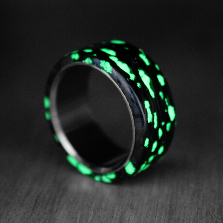 Alien UFO Carbon Fiber Titanium Ring (10) - Apex Bands - Touch of Modern