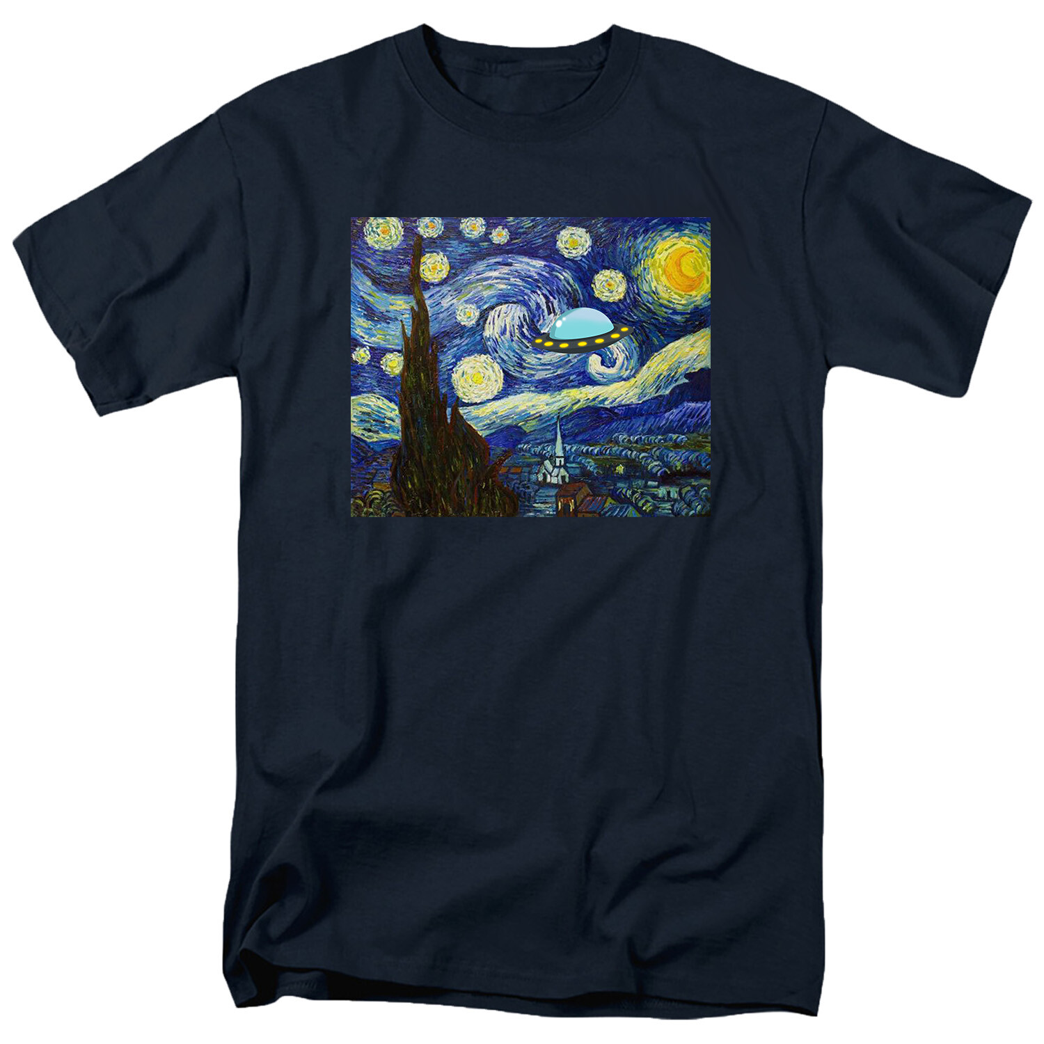 Starry Night UFO (3XL) - Threaded Labs Graphic Tees - Touch of Modern