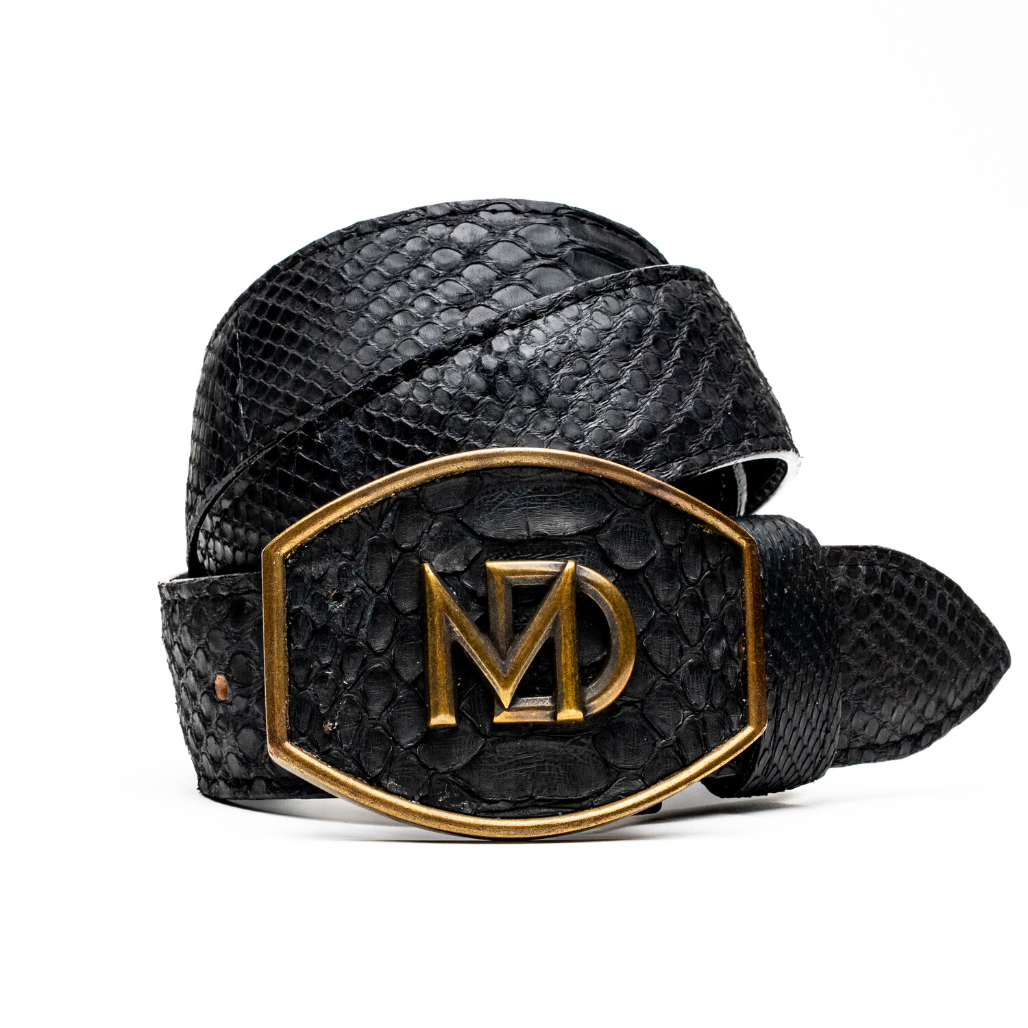 Arkansas Python Leather Belt // Black (48) - Marco di Milano - Touch of ...