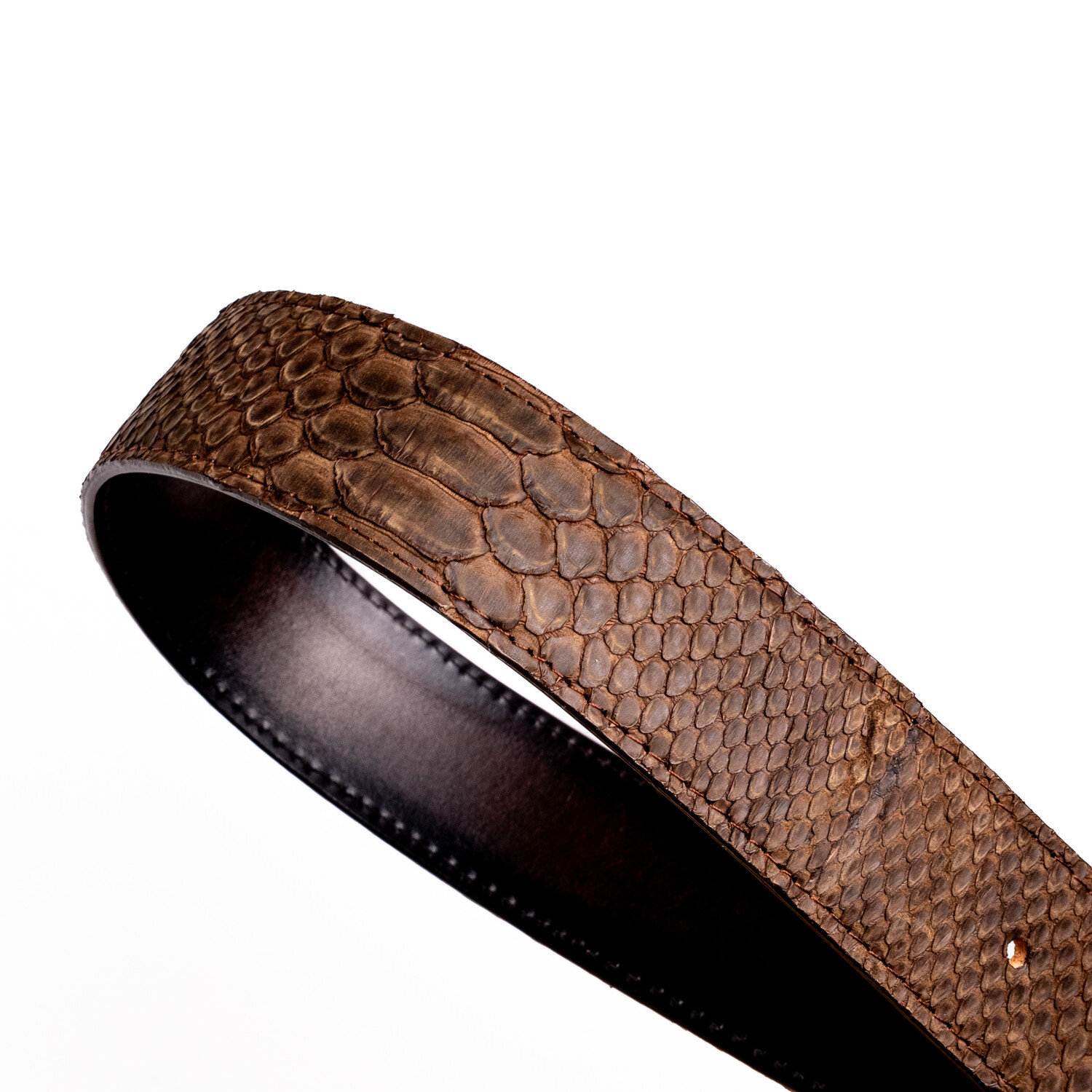 Arkansas Python Leather Belt // Brown (36) - Marco di Milano - Touch of ...