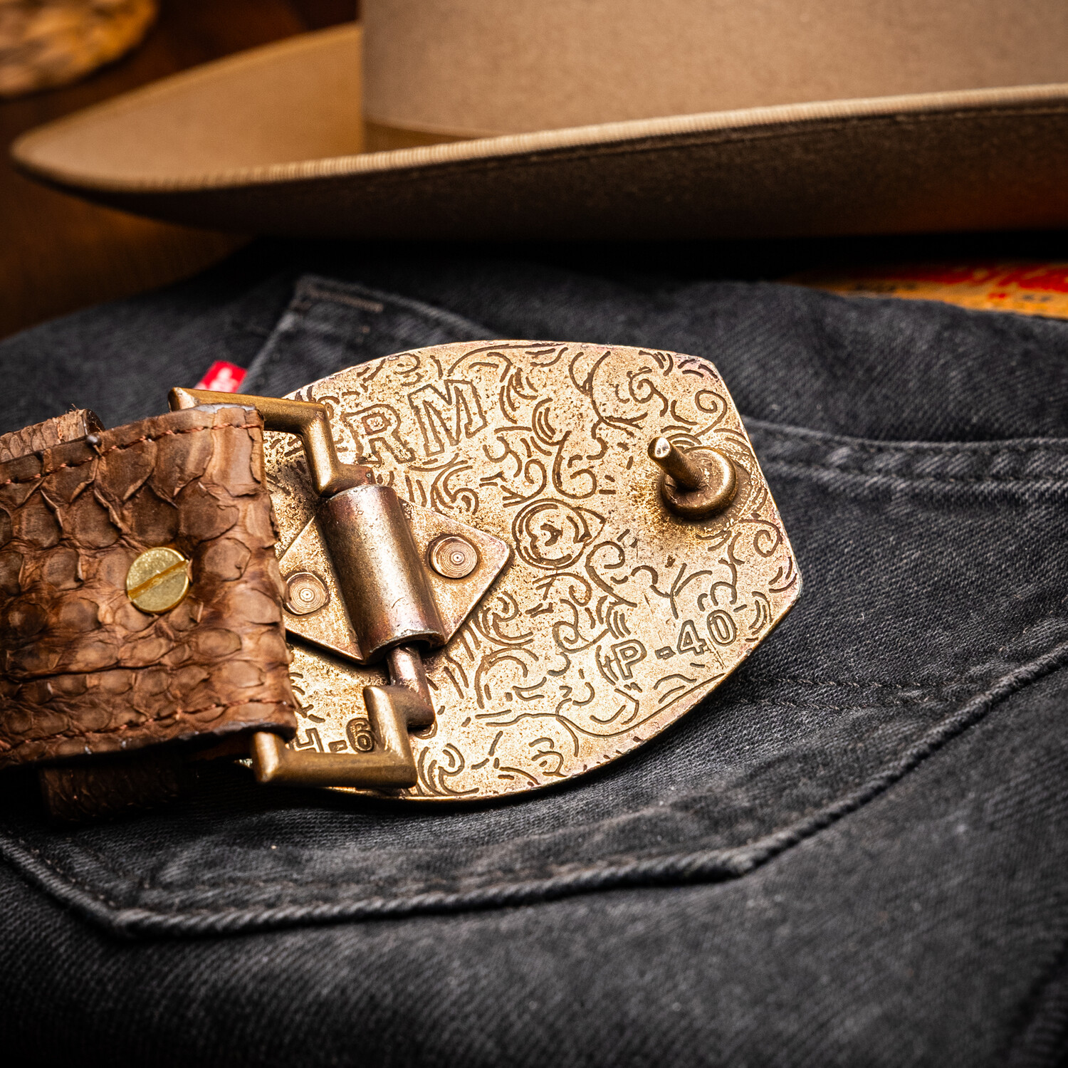 Arkansas Python Leather Belt // Brown (48) - Marco di Milano - Touch of ...