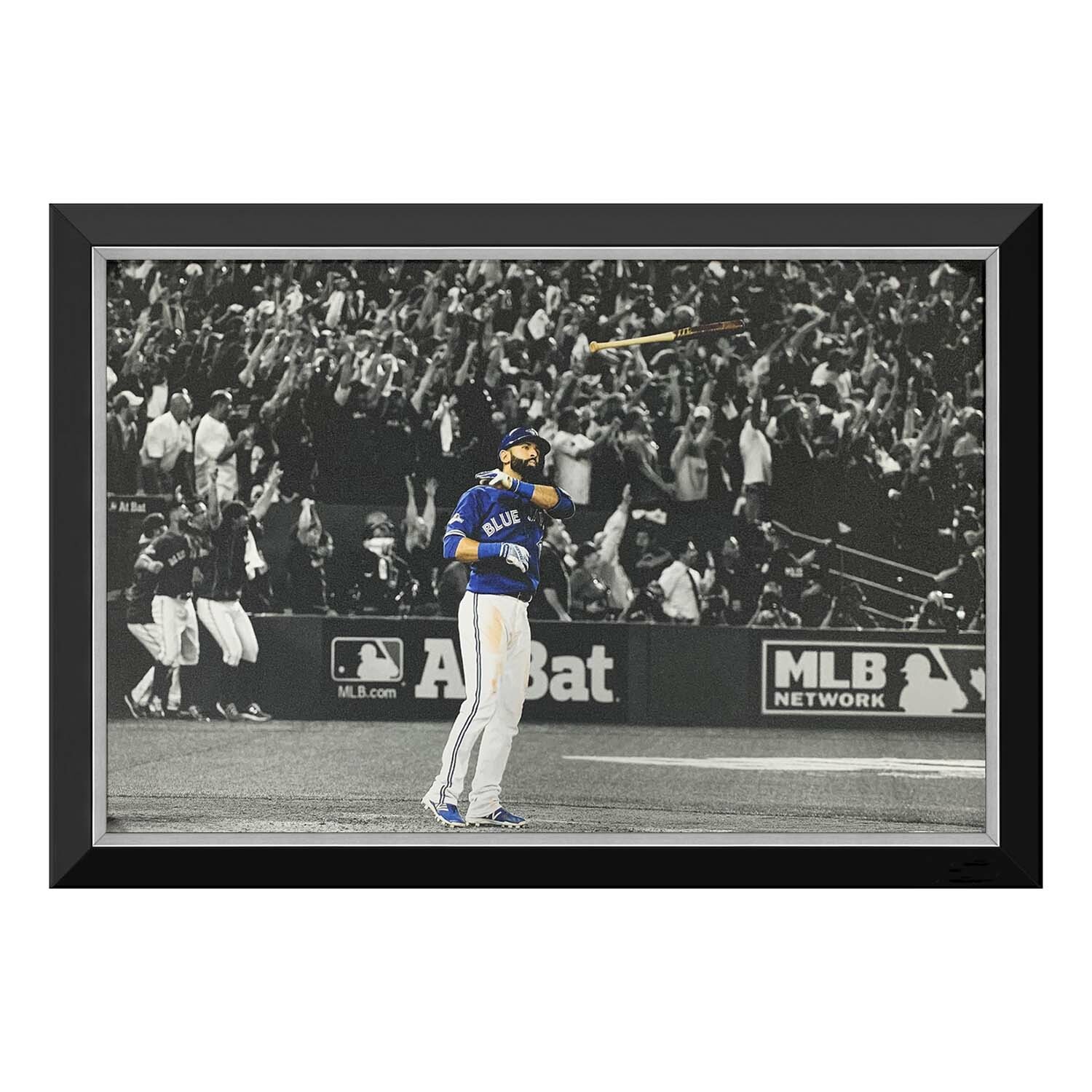 Jose Bautista // TOR Blue Jays // Iconic Bat Flip // Framed Canvas ...