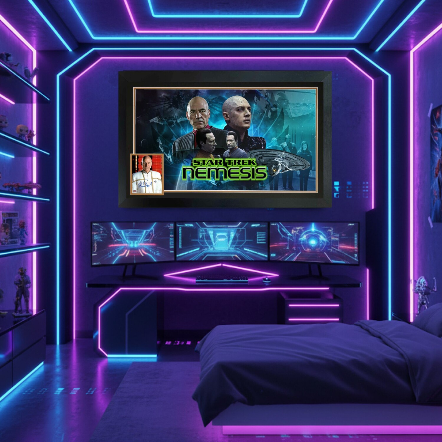 Patrick Stewart // Signed Star Trek: Nemesis Framed - Autograph ...