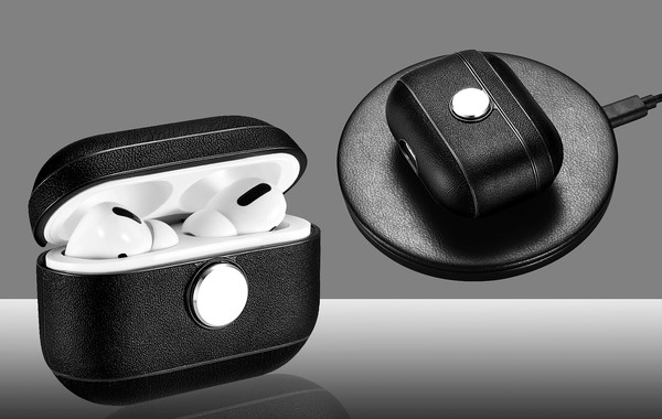 Air Vinyl Design - Leather Airpod Spinner Case - Touch of Modern