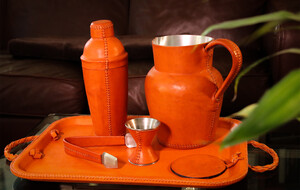 Bati Goods Leather Wrapped Barware - Rustic Elegance For Entertaining ...