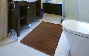 Wood Slat Roll Floors - Non-Slip Mats For Indoors & Out - Touch of Modern